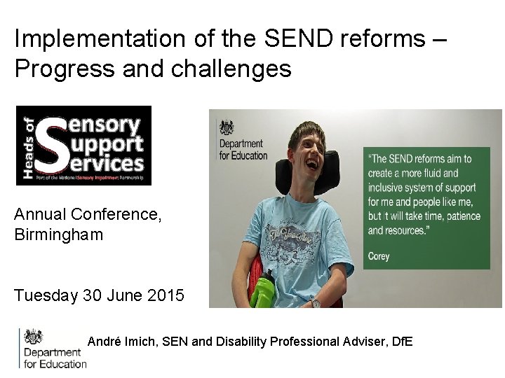 Implementation of the SEND reforms Progress and challenges