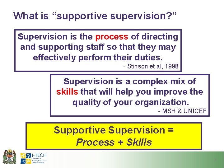 Session 2 3 Skills for Supportive Supervision Module