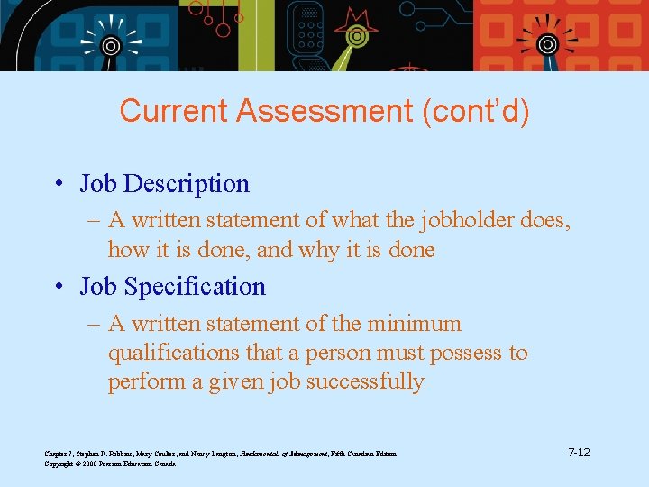 Chapter 7 Human Resource Management Chapter 7 Stephen