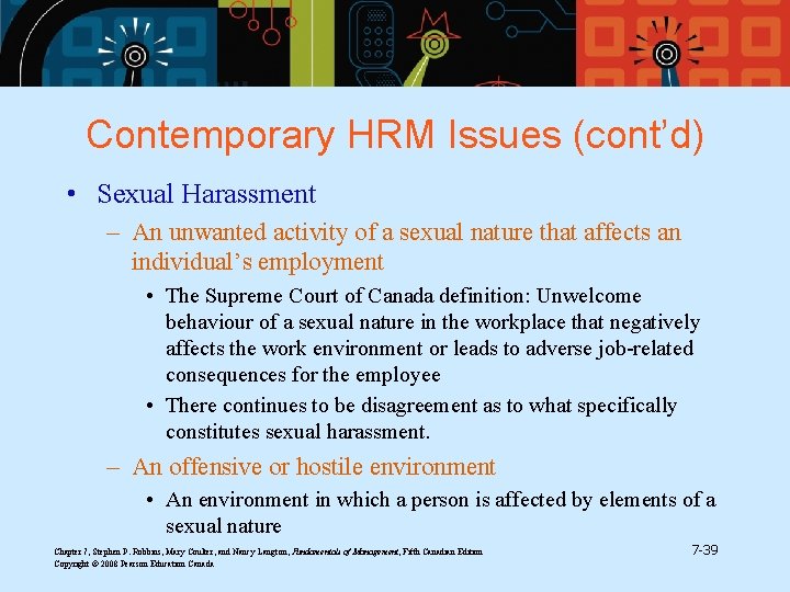 Chapter 7 Human Resource Management Chapter 7 Stephen