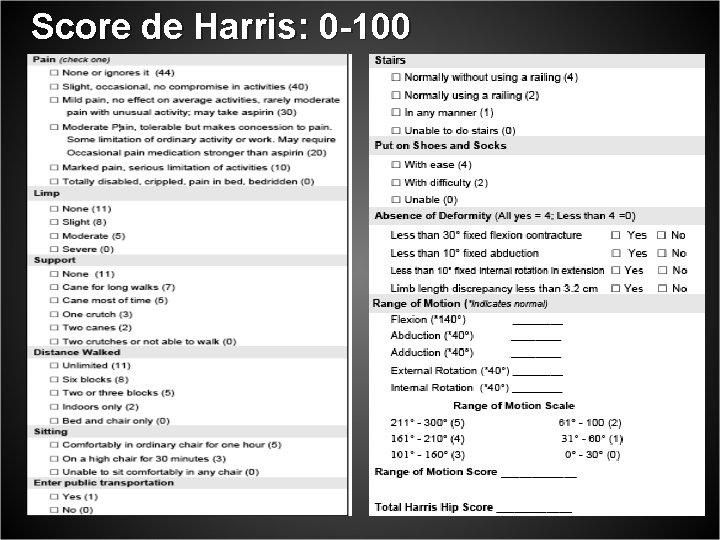 Rsultats des prothses totales de hanche Etude dune