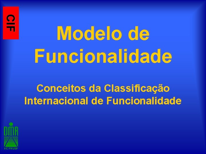 CIF Modelo de Funcionalidade Conceitos da Classificao Internacional