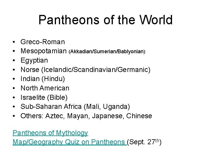 Pantheons Important Terms Pantheon Polytheism Monotheism ...