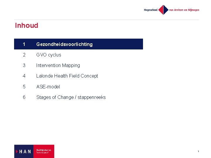 GEZONDHEIDSVOORLICHTING theoretische modellen Femke Donderwinkel ...