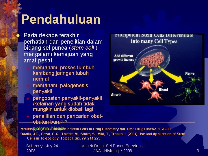 ASPEK DASAR SEL PUNCA EMBRIONIK EMBRYONIC STEM CELL