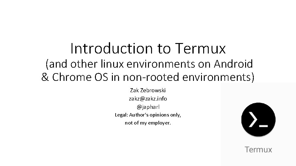Introduction to Termux and other linux environments on
