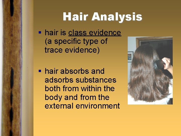 Chapter 5 The Study of Hair For three