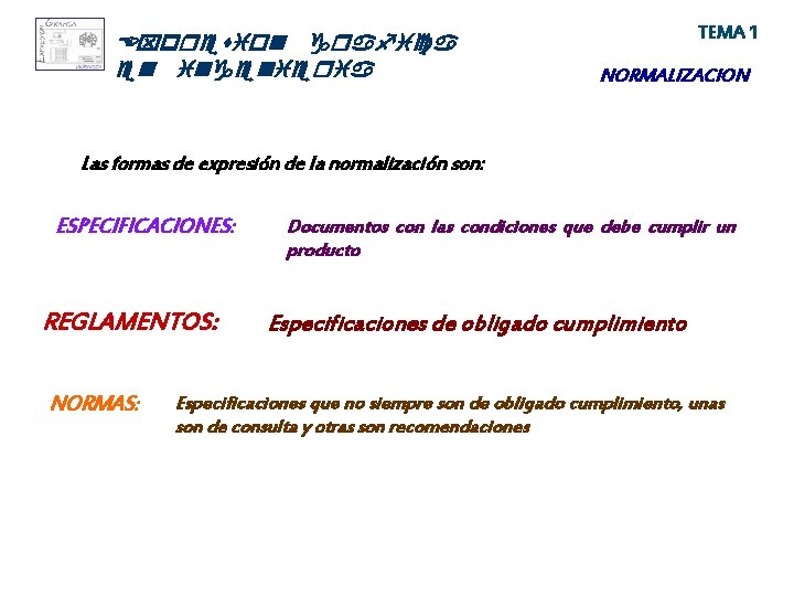 TEMA 1 INTRODUCCIN A LA NORMALIZACION Expresion grafica