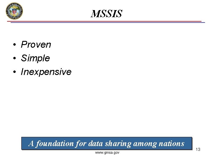 Office of Global Maritime Situational Awareness A National