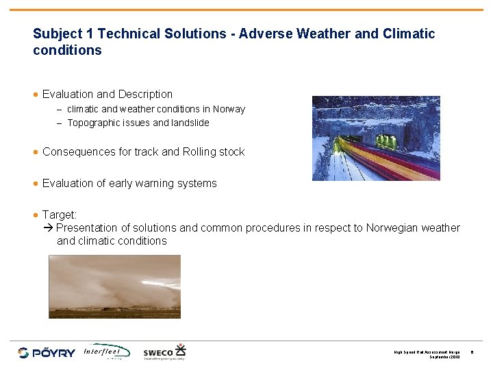 HIGH SPEED RAIL ASSESSMENT NORGE Technical and Safety