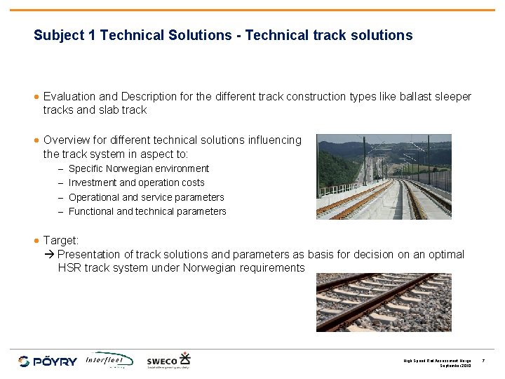 HIGH SPEED RAIL ASSESSMENT NORGE Technical and Safety