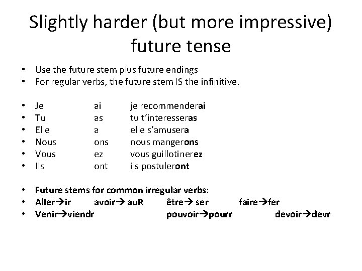 Easy future tense le futur proche Je vais