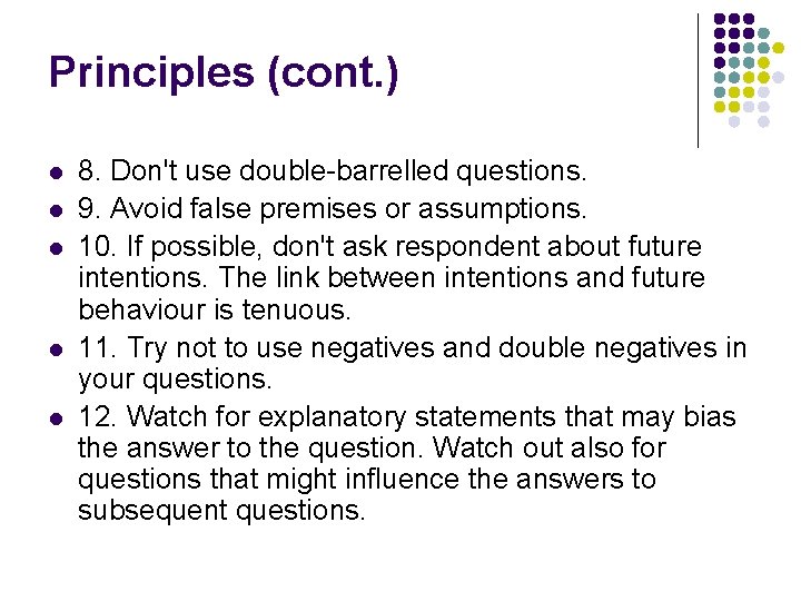 Survey Research Neuman and Robson Ch 8 Introduction