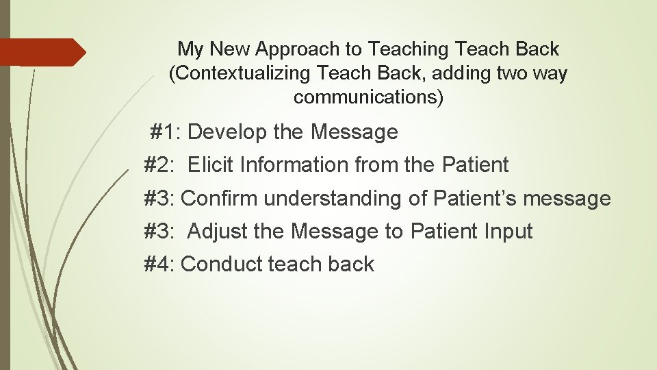 Teaching Teach Back to Facilitate Joint Decision Making