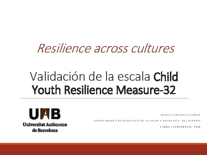 Resilience across cultures Validacin de la escala Child