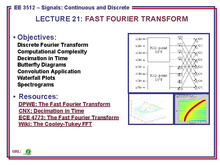 ECE 8443 Pattern Continuous Recognition EE 3512 Signals