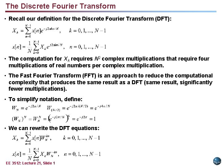 ECE 8443 Pattern Continuous Recognition EE 3512 Signals