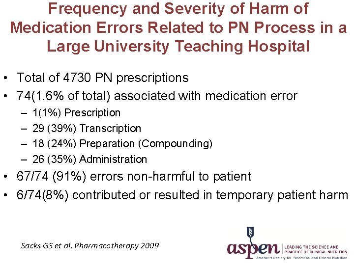 Improving Parenteral Nutrition PN Safety Prescribing and Labeling