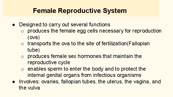 REPRODUCTIVE SYSTEM By Emily Migliorini Graham Munson Cole