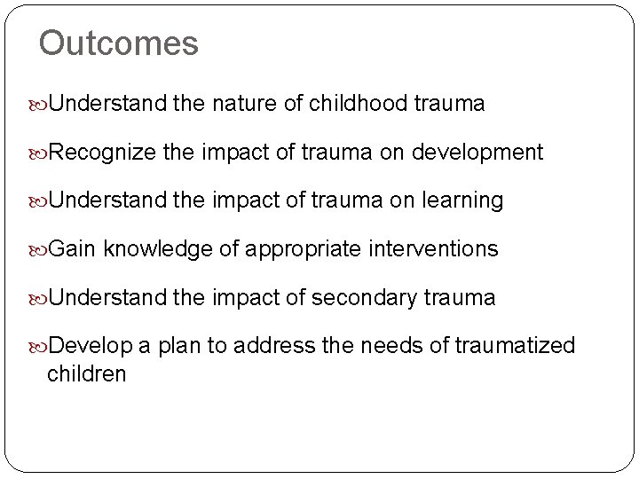 How Childhood Trauma Affects Learning Developed by Rhonda