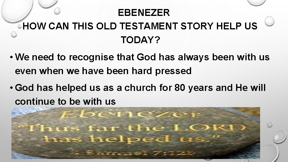 HEBREWS 12 14 17 EBENEZER 1 SAMUEL 7