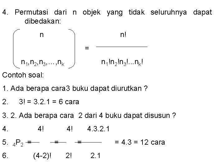 Pertemuan 12 Permutasi dan Kombinasi Kaidah Dasar menghitung