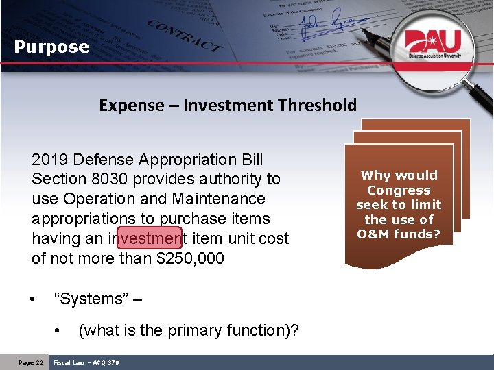 Fiscal Law ACQ 3700 How familiar are you