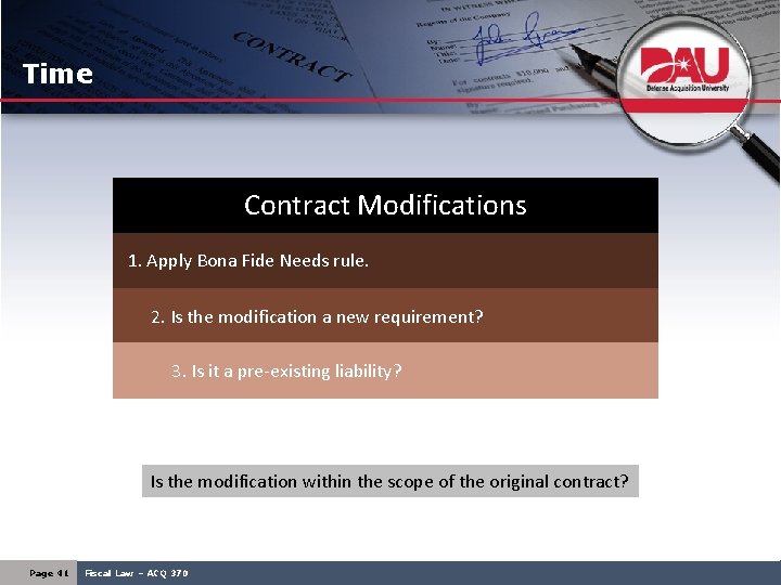 Fiscal Law ACQ 3700 How familiar are you