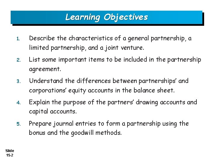15 Partnerships Formation Operation and Ownership Changes Advanced