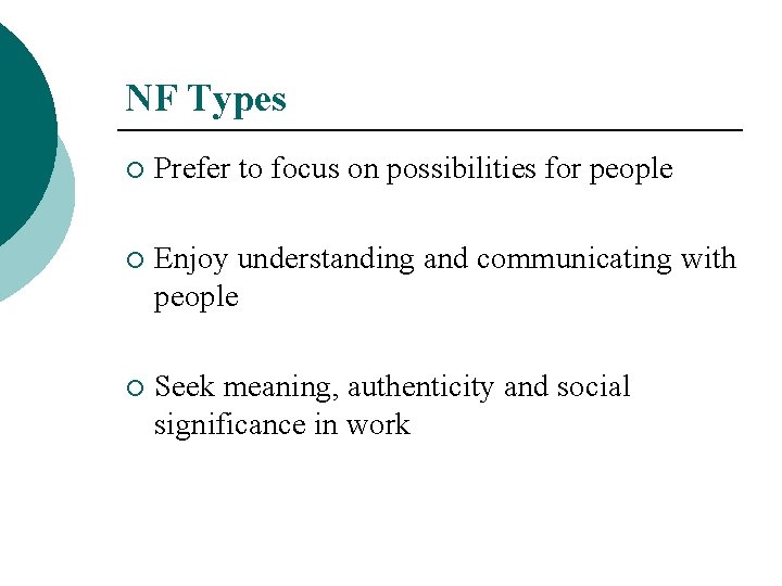 MYERS BRIGGS TYPE INDICATOR MBTI Introduction to Your