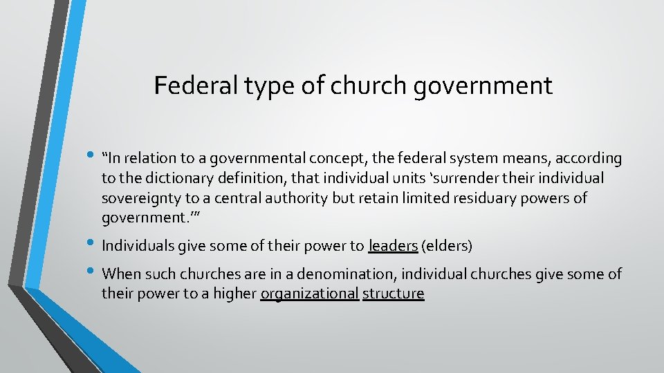 Principles of Church Government 5 Ecclesiology Review 1