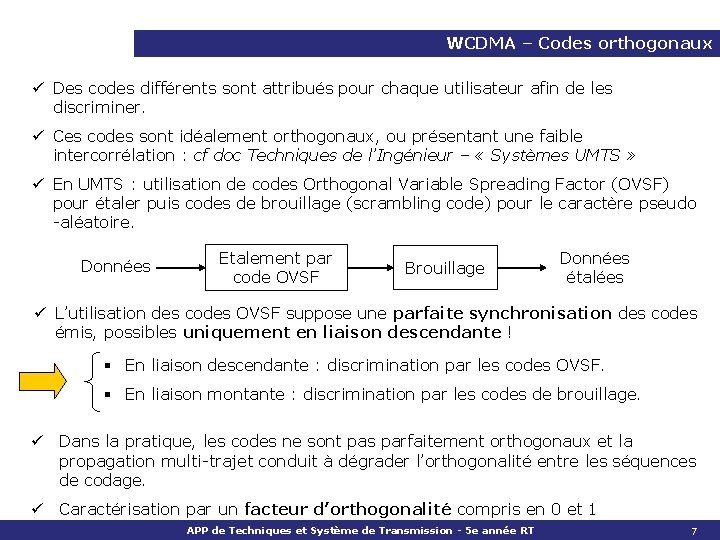 Techniques et systmes de transmission Cours de Restructuration