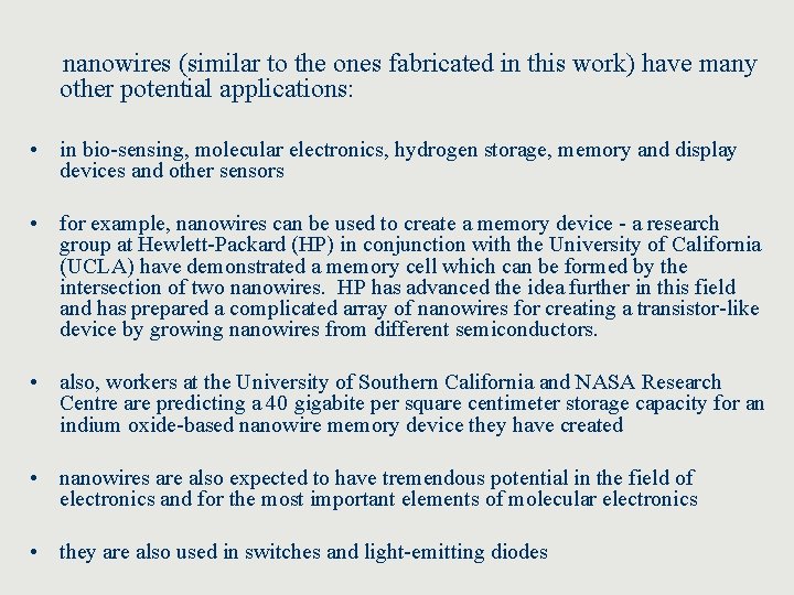 SYNTHESIS AND CHARACTERIZATION OF COPPER NANOWIRES USING SWIFT