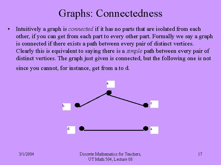 Introduction to Graph Theory Sections 6 1 6