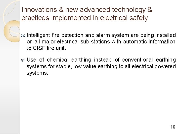 ELECTRICAL SAFETY a culture a habit not just