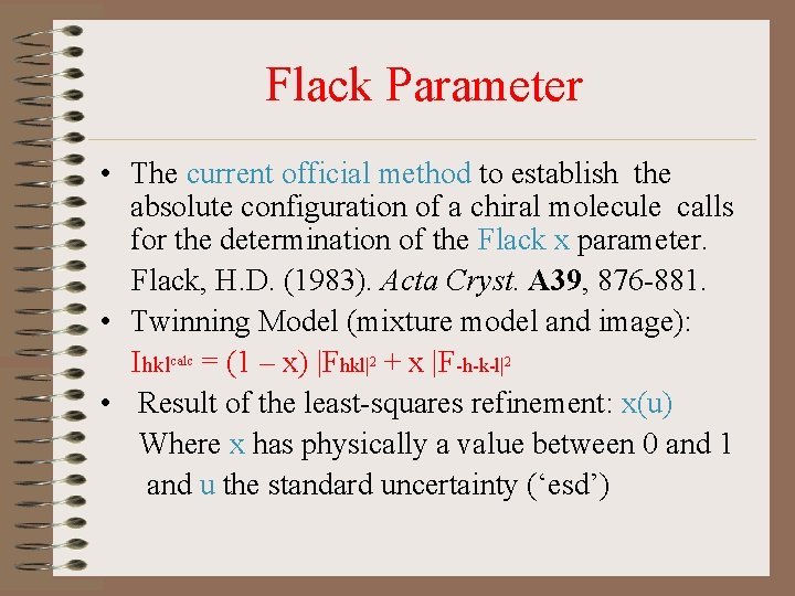 Absolute Structure Determination of Chiral Molecules StateoftheArt Xray