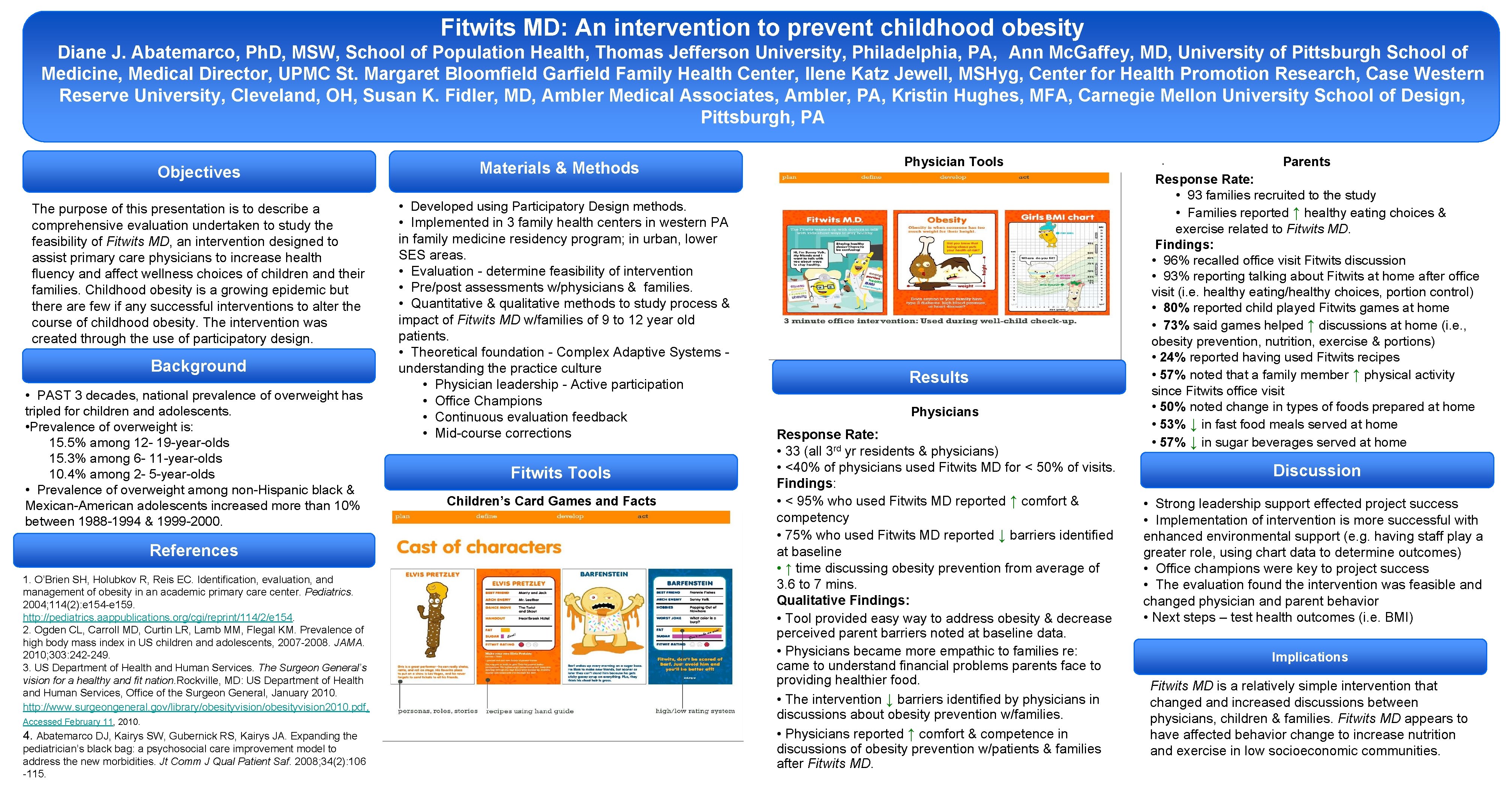 Fitwits MD An intervention to prevent childhood obesity
