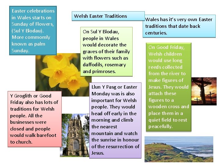 Easter Traditions in Wales Easter is a Christian