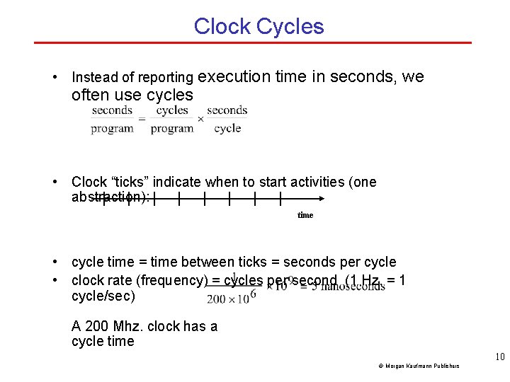 CS 465 Performance Revisited Chapter 1 Be able