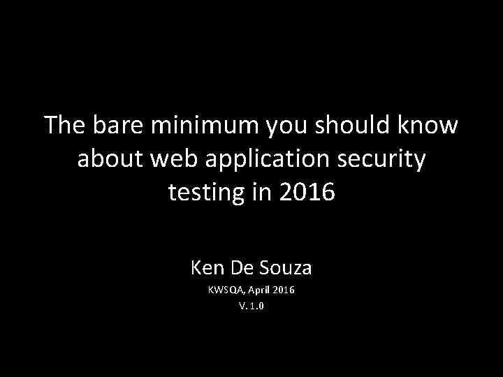 The bare minimum you should know about web