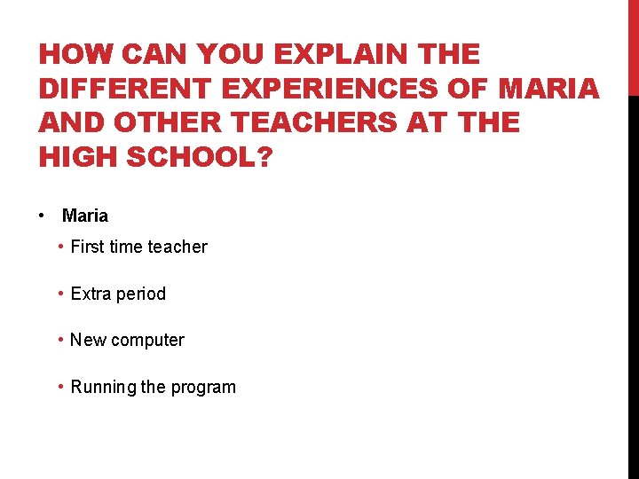 HOW DO YOU SOLVE A PROBLEM LIKE MARIA