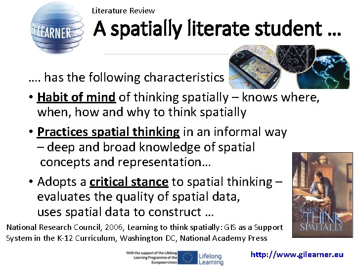 GILearner A project to develop geospatial thinking learning