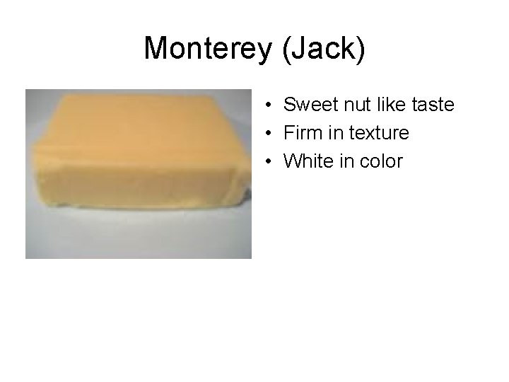 Cheese Identification Dairy Foods CDE Class 2 Identification