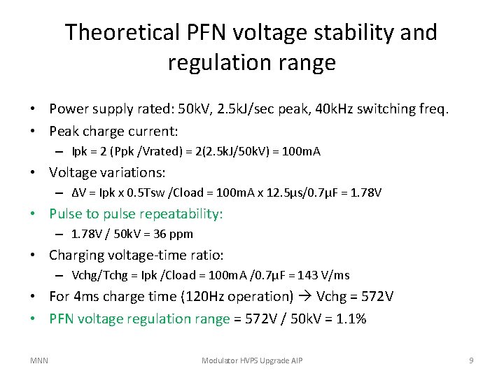 Linac 6575 Modulator PFN Charging Power Supply Upgrade