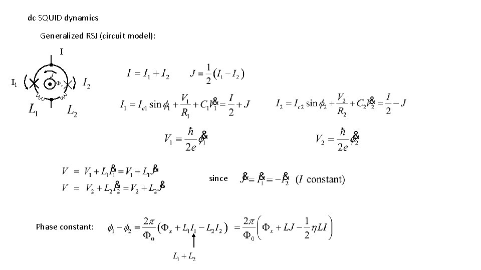 Today Lecture 19 The rf and dc SQUID