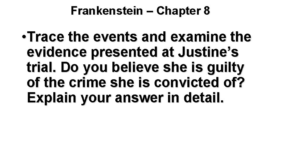 Frankenstein UEQ How does Frankenstein reflect the tenets
