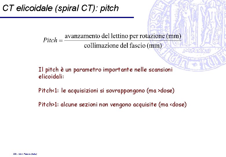 Strumentazione Biomedica 2 Tomografia computerizzata a raggi X