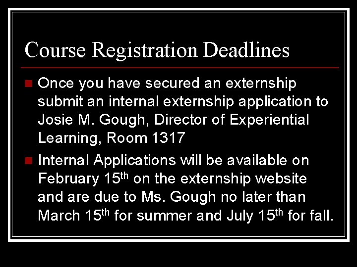 Loyola University Chicago School of Law Externship Program