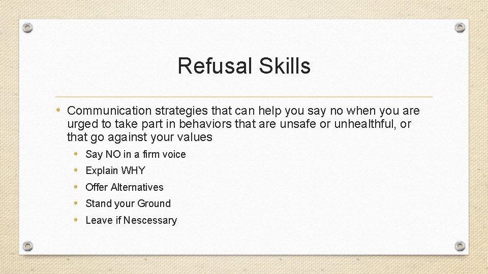 Taking Charge of your Health Lesson 1 Building