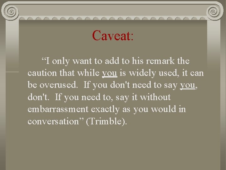 SUPERSTITIONS The Seven Nevers adapted from Trimble Writing